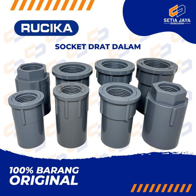 Socket / Sock / Sok Drat In Rucika PVC 1/2 / 3/4 / 1 Inch | Shopee Malaysia