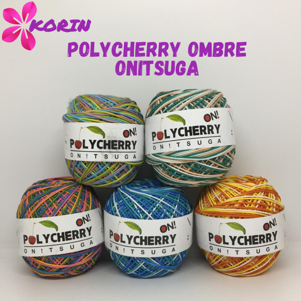 Onitsuga Ombre PolyCherry Knitting Yarn / PolyCherry Spray / Multicolor ...