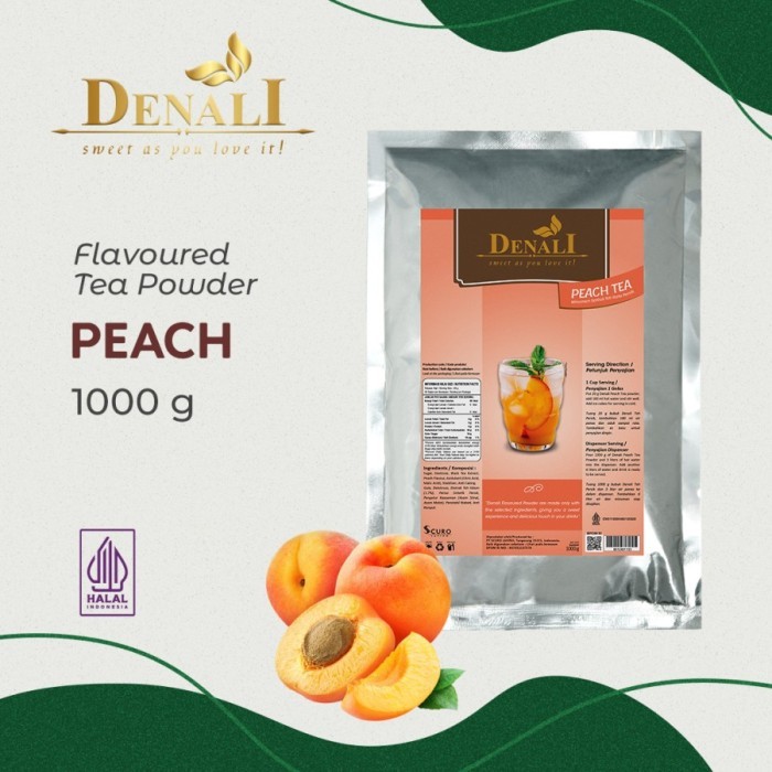 Denali PEACH TEA Powder 1 Kg Premium Peachtea PEACH Flavored TEA Drink ...