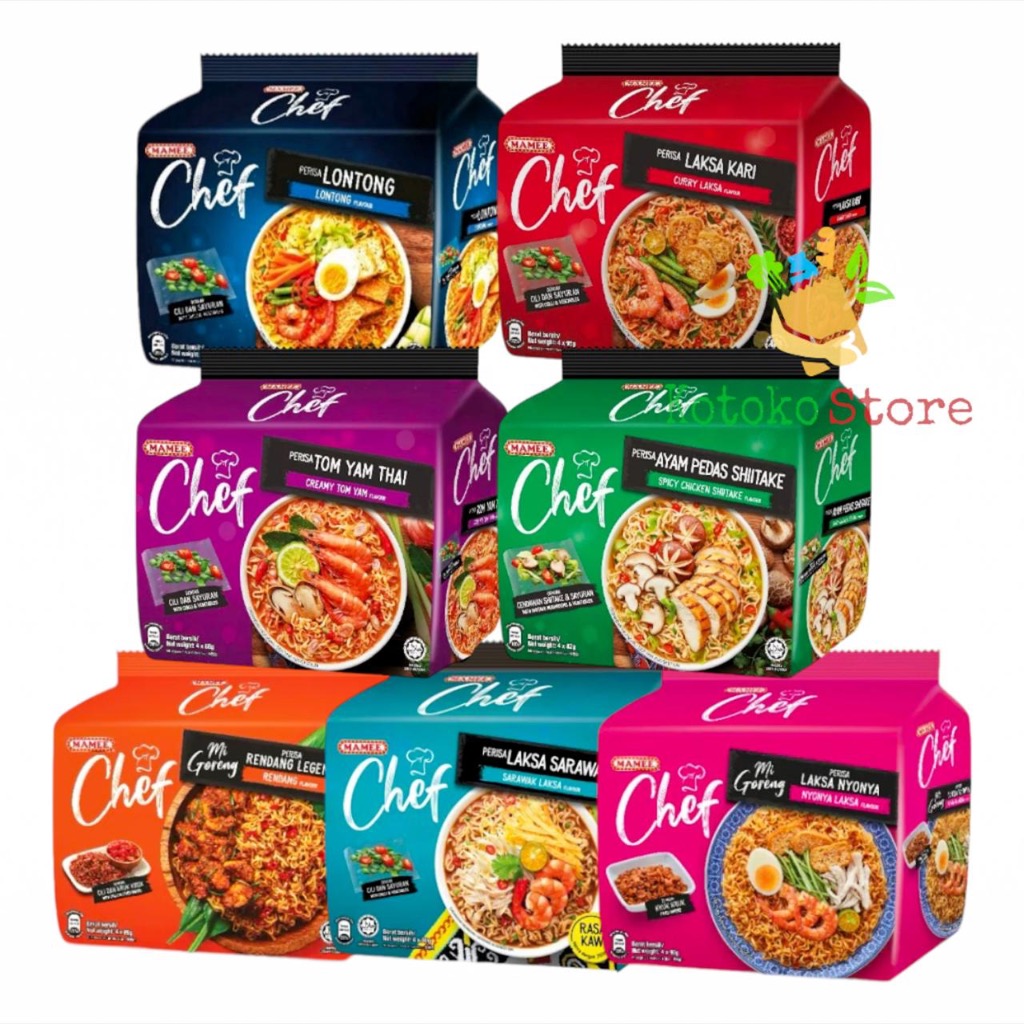 Mamee Chef Tom Yam Thai Lontong Laksa Curry Spicy Chicken Shitake/Mamee ...