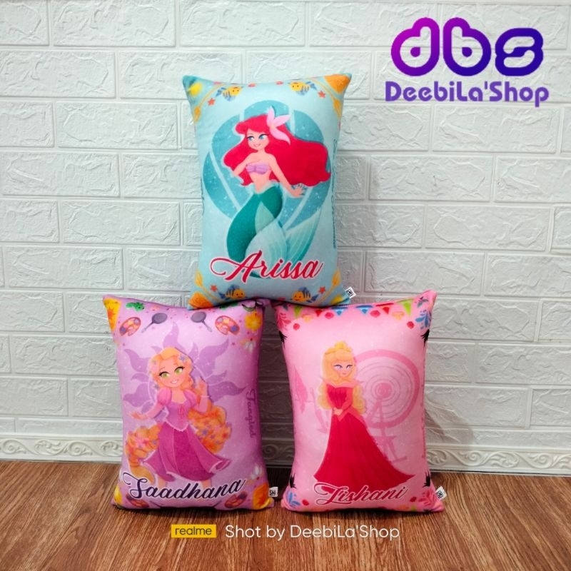 Disney PRINCESS CHARACTER PILLOW CUSTOM NAME / PRINCESS CINDERELLA SNOW ...