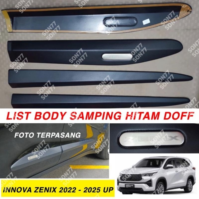 HITAM Innova Zenix 2022 2023 2024 2025 Black Doff Side Car Body List ...