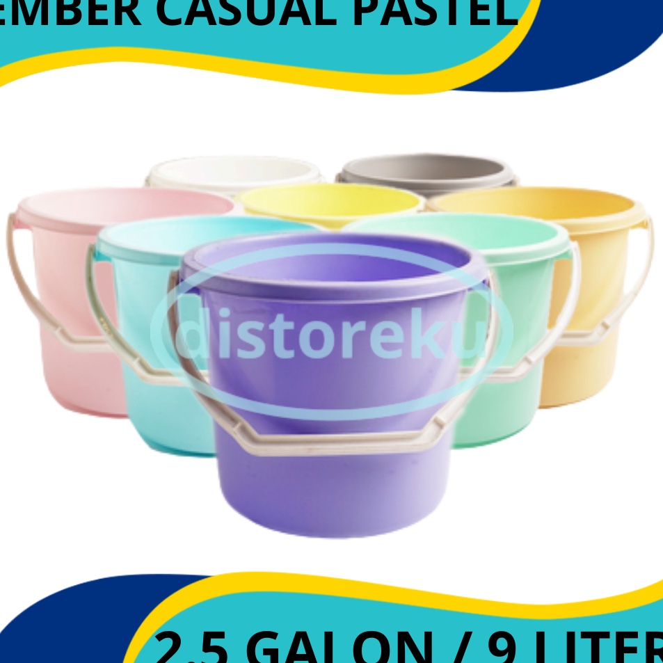 Ik Casual Bucket 25 Gallon Pastel 9 Liter Plastic Bucket TERRAH ...
