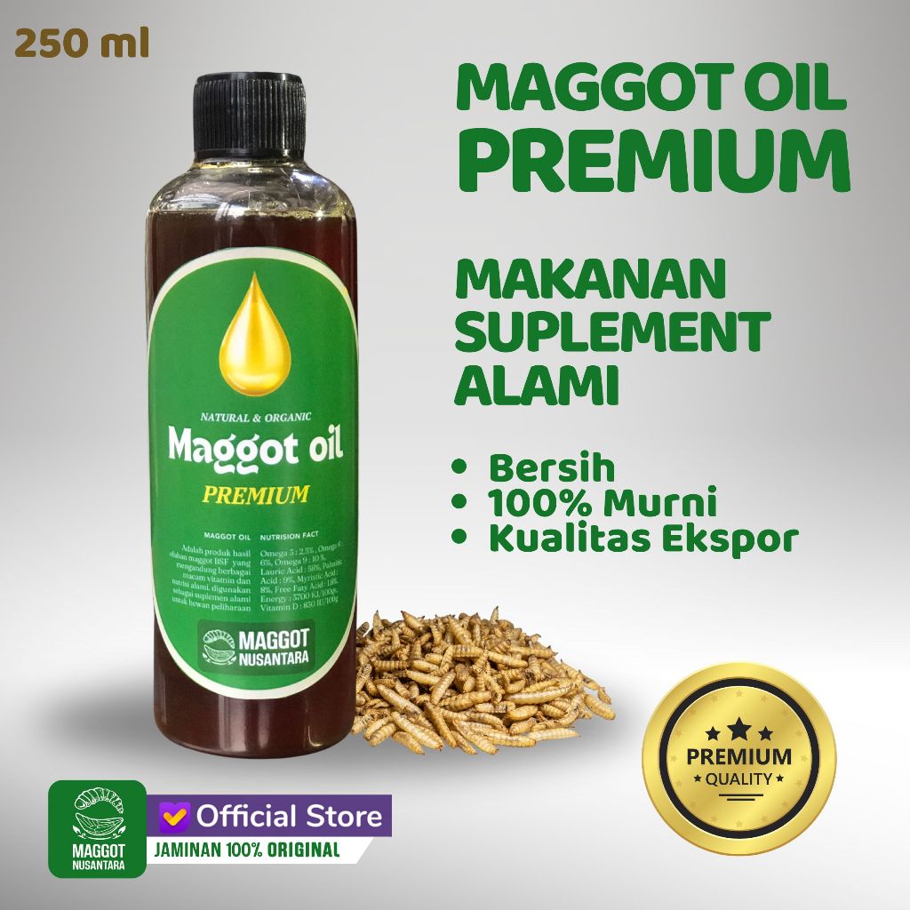 Maggot BSF Oil 250ml - Maggot Oil - Maggot Nusantara | Shopee Malaysia