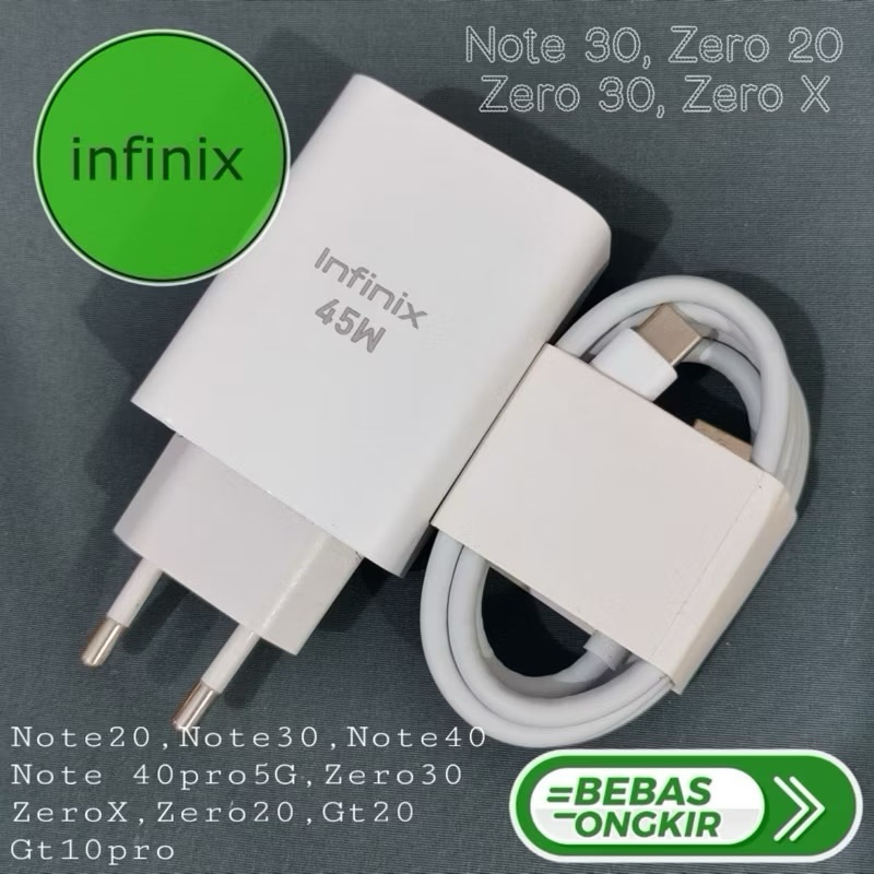 Charger Infinix 45W Super Charge All Round Fast Charge 45W USB Type C ...