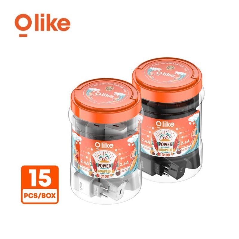 (15pcs/Jar) Olike C108 Power Adapter 2.4A | Shopee Malaysia