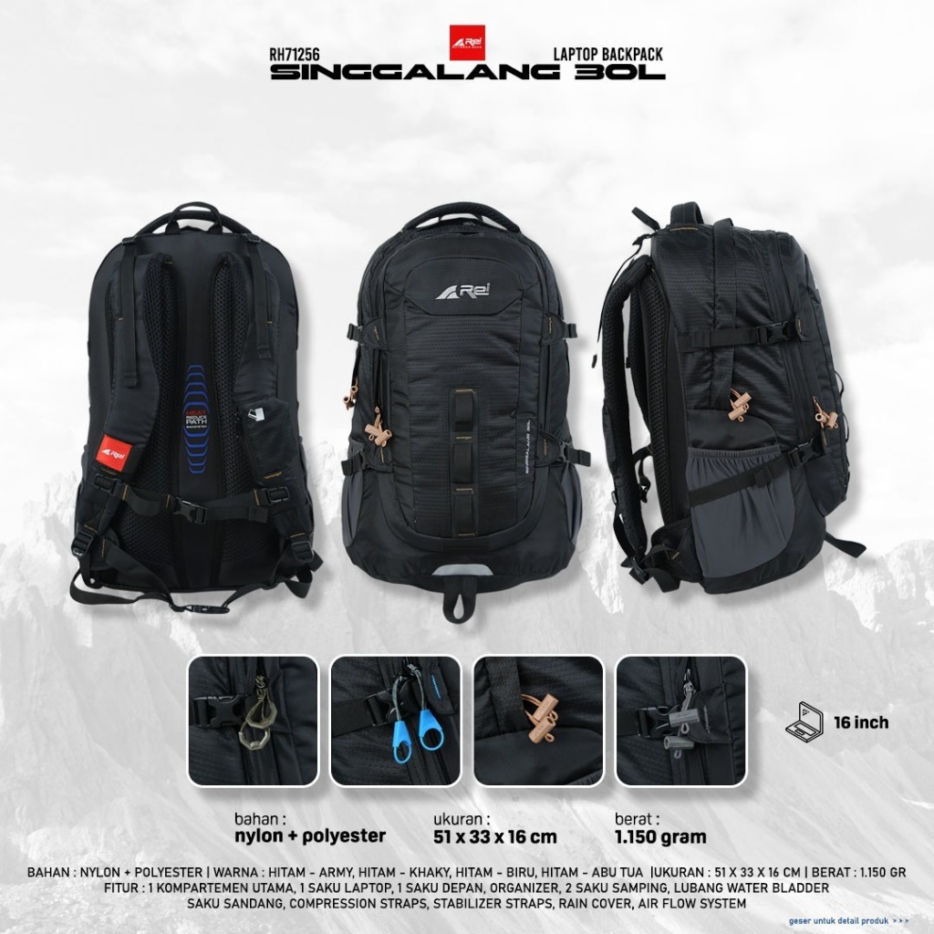 Arei Outdoorgear 30 Liter Single Men's Backpack | Shopee Malaysia