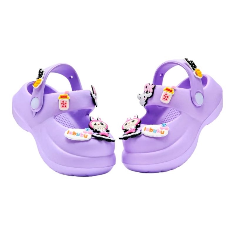 Girls' Slip On Back Strap Sandals with Contemporary Labubu Virall motif ...
