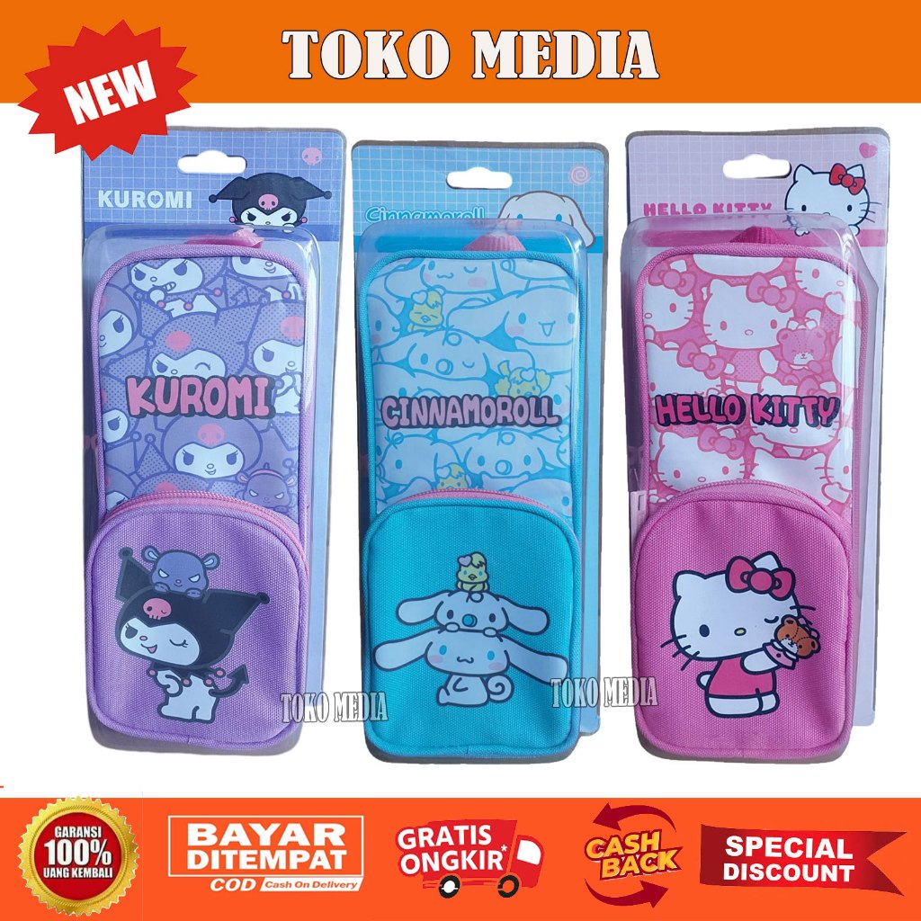 Original Sansan Wawa Children's Pencil Case sanrio kuromi cinnamoroll ...