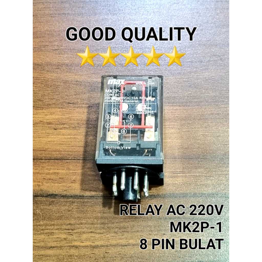 Relay MAX MK2P-I AC 220V 28VDC 10A Socket/8Pin Socket | Shopee Malaysia
