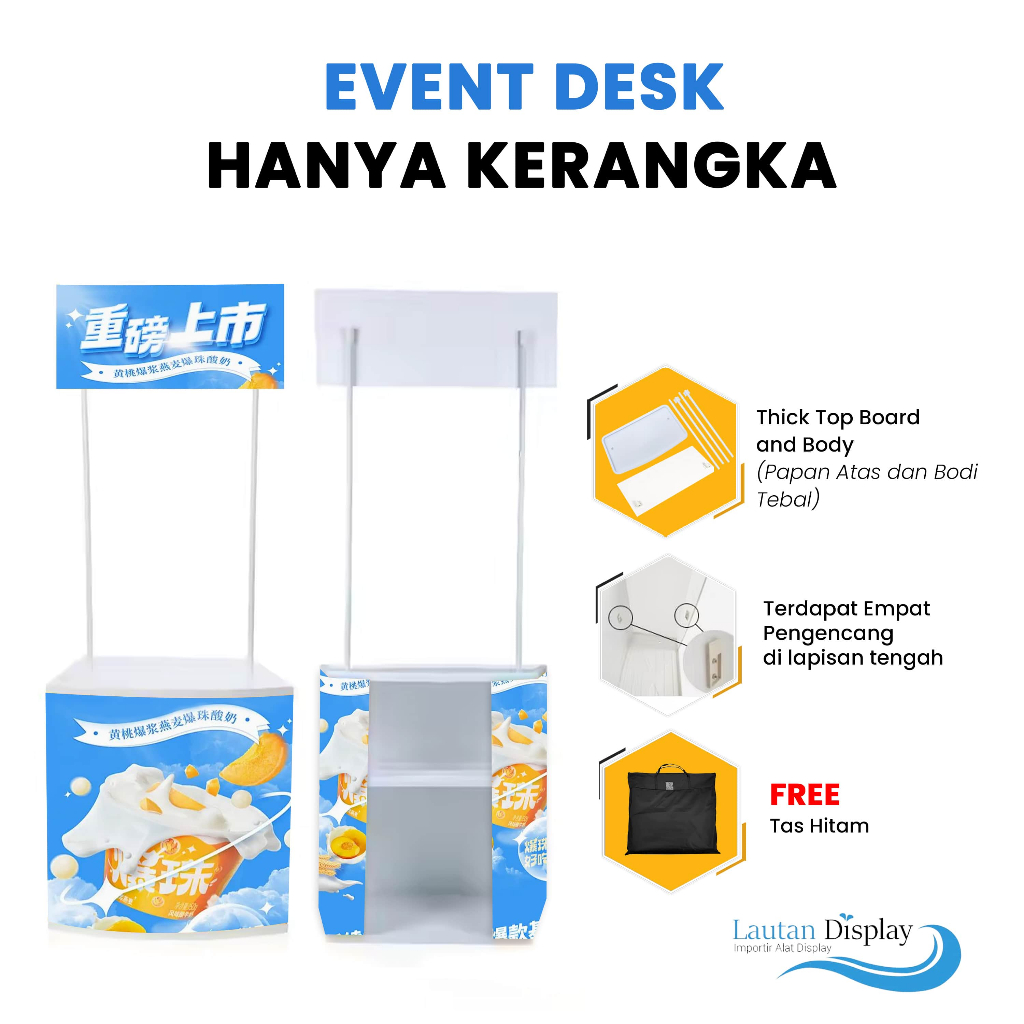 Event Desk Booth Exhibition Portable Folding Stand Cart Standing Bazaar ...