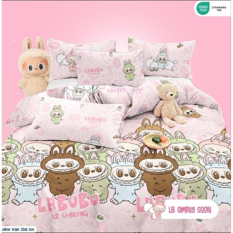 Labubu bed sheets / viral pumpkin / Labubu motif bed sheets / Labubu ...