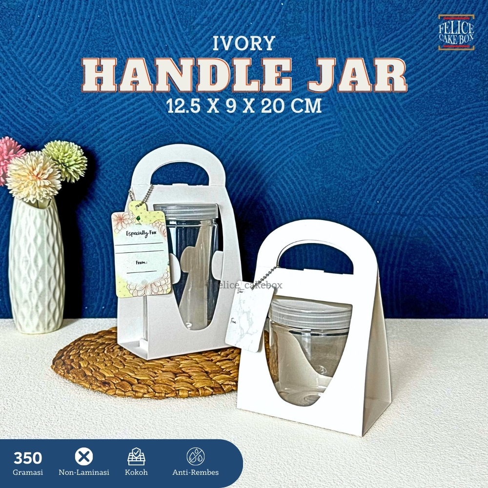 SLEEVE HANDLE PLAIN JAR 1000ML 12.5X9X20 CM contains 10 pcs / HANDLE ...