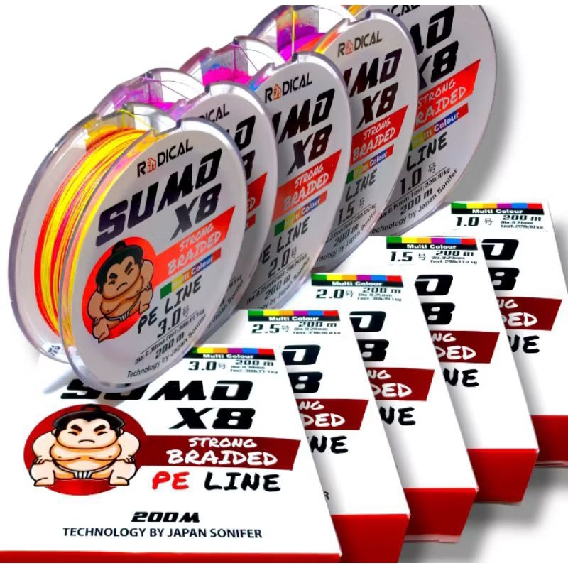 Pe RADICAL SUMO X8 200M MULTI COLOR | Shopee Malaysia