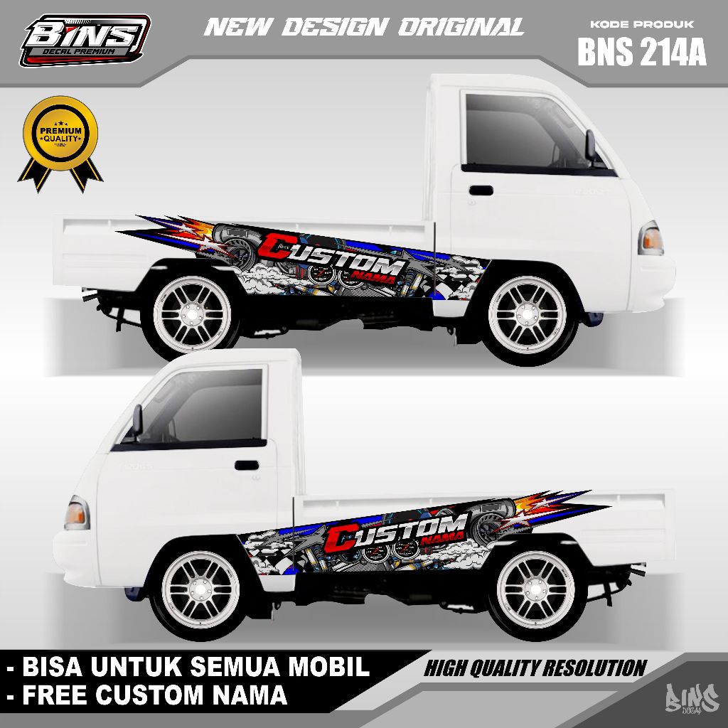 BNS214-CAR STICKER DECAL NEW CARRY FUTURA L300 APV GRANDMAX T120SS CAN ...