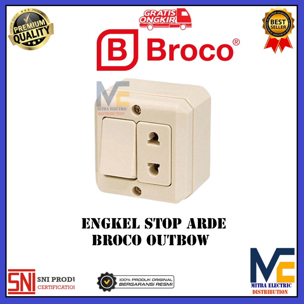 Broco STOP CONTACT AND SWITCH ORIGINAL OUTBOW (15211C) | Shopee Malaysia