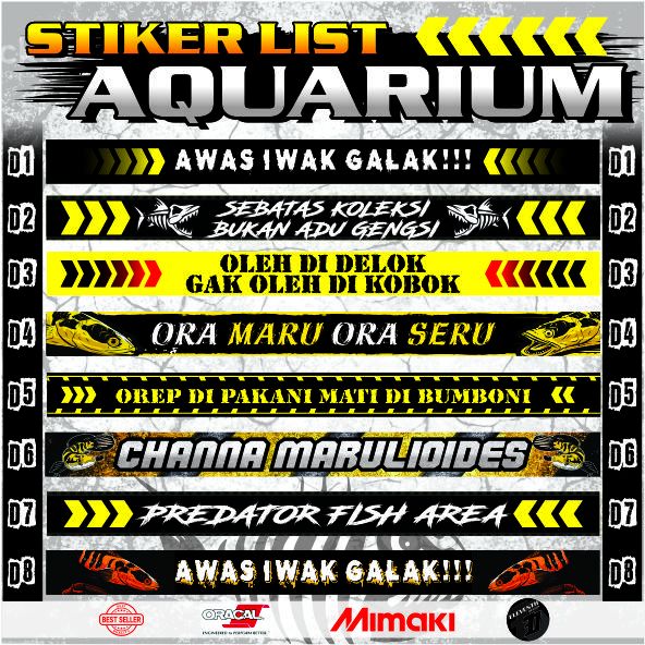 Aquarium PREDATOR STICKER CHANA IWAK GALAK!!! You CAN CUSTOM YOUR OWN ...