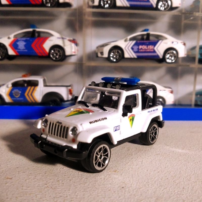 Diecast 1:64 Scale Jeep Wrangler Rubicon Custom Army Military Police ...