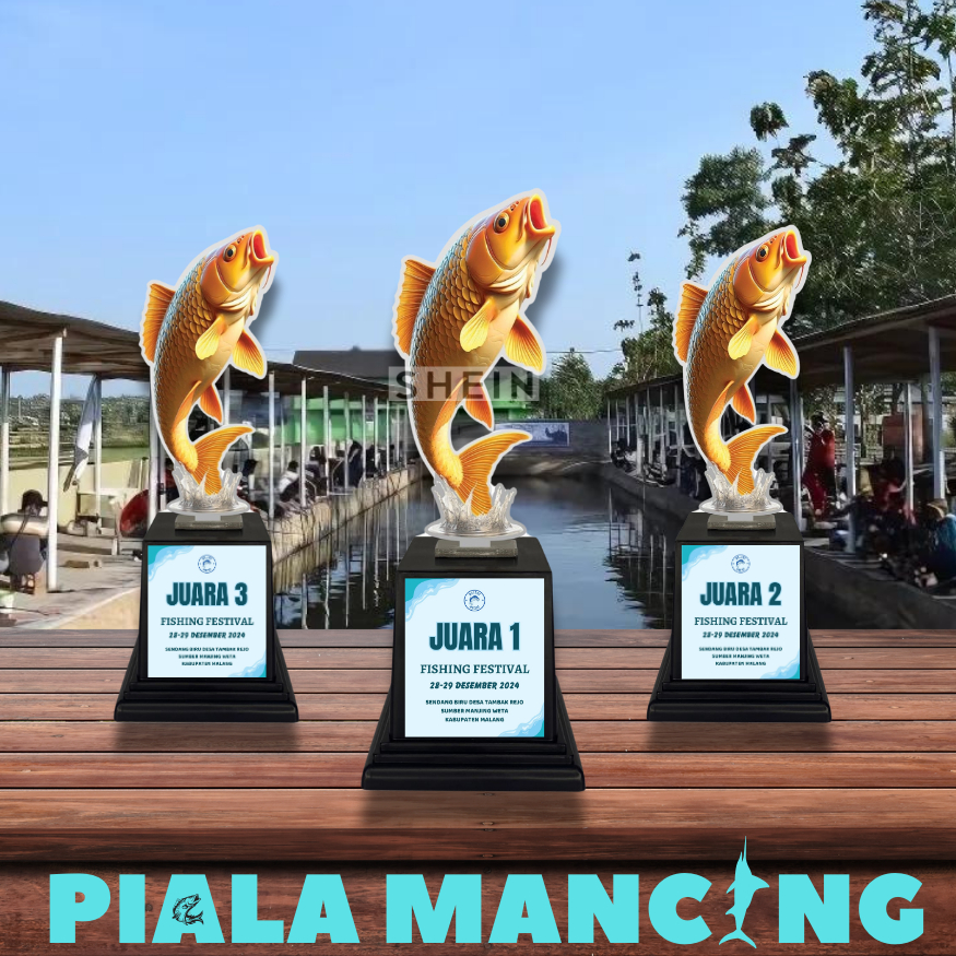 Acrylic Trophy for Fishing Awards & Championships with Goldfish Motif ...