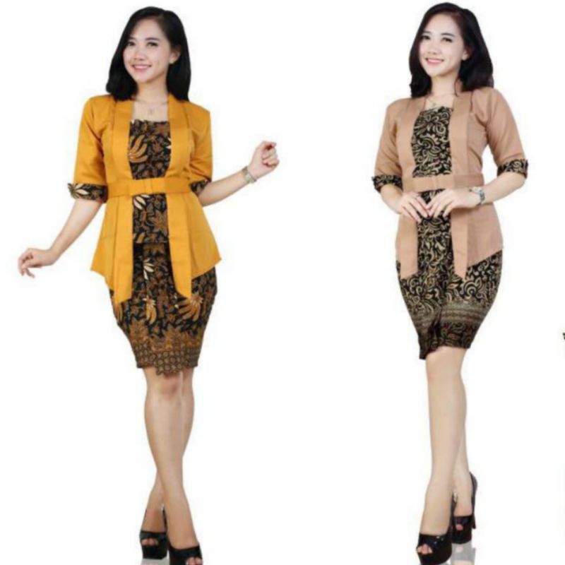 Set Of kebaya kutubatu modern kebaya Short etp mix Skirt batik span ...