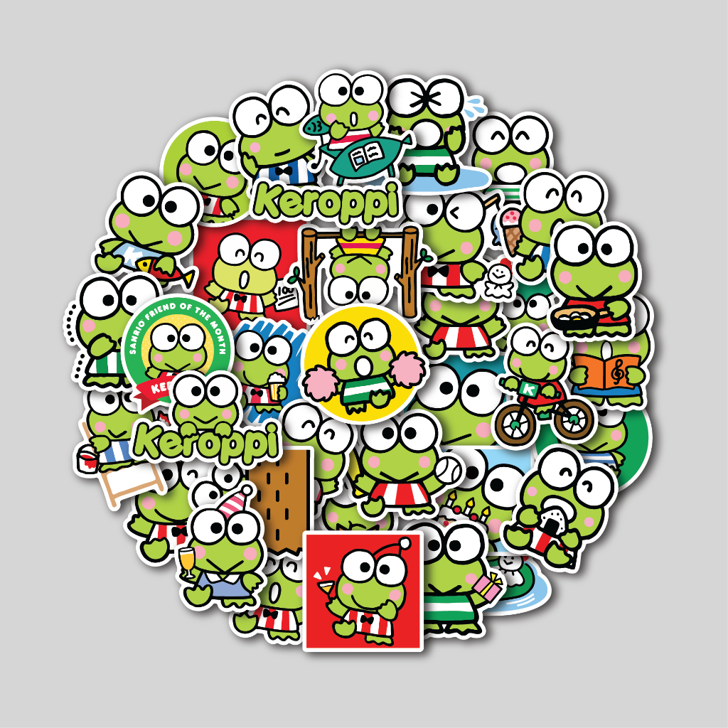 SANRIO KEROPPI STICKER PACK | TUMBLR STICKER | HELMET SUITcase LAPTOP ...