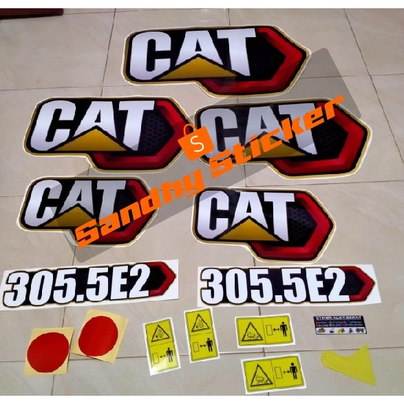 Caterpillar Excavator Sticker Cat 305.5E2 New Logo Heavy Equipment ...