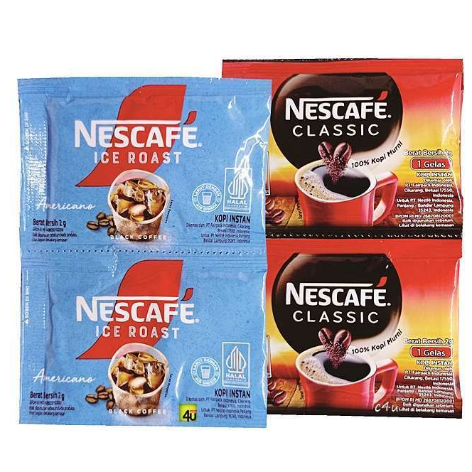 Nescafe Ice Roast Americano 2gr (content 10) / Nescafe Classic Sachet ...