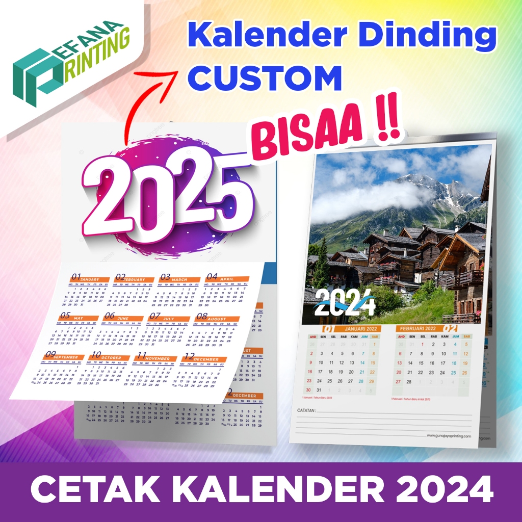 Print Custom sheet wall calendars | Shopee Malaysia