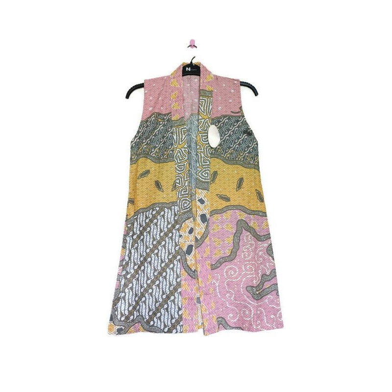 One SET OUTER CARDIGAN VEST Sleeveless VEST LAYER BATIK MOTIF PANTS ALL ...