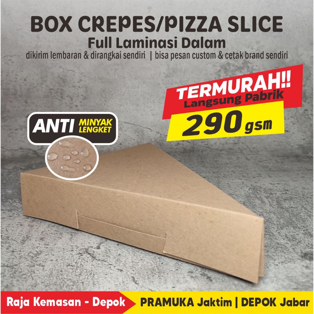Full LAMINATED PLAIN KRAFT CREPES BOX | Shopee Malaysia