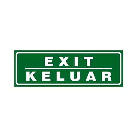Exit INSTRUCTION VINYL STICKER / OUT SIGN RAMBU K3 Uk. 30 x 10CM ...