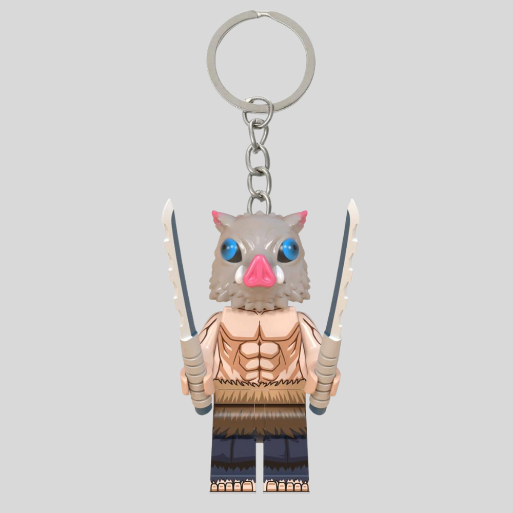 GANTUNGAN Inosuke LEGO Keychain | Lego Inosuke Keychain | Demon Slayer ...