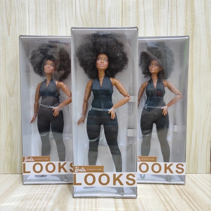 Barbie doll Signature posable barbie looks doll (curvy, brunette ...