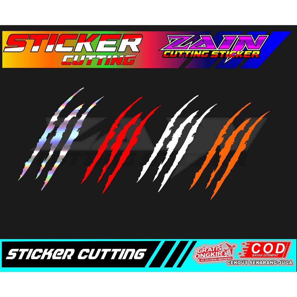 Car Motorcycle Claw Stickers monster claws Stickers (PRICE LISTED FOR 1 ...