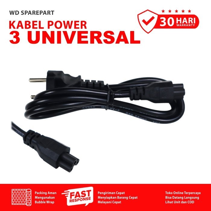 Original Model 3 hole plug adapter Laptop Power cable | Shopee Malaysia