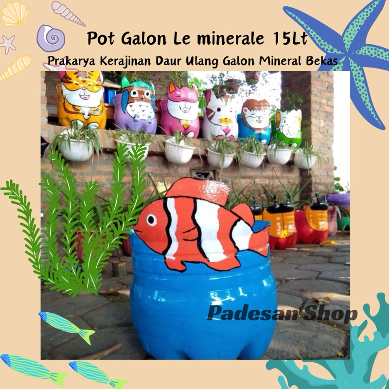 Craft Pot from Galon le minerale 15Lt Nemo Fish character | Shopee Malaysia