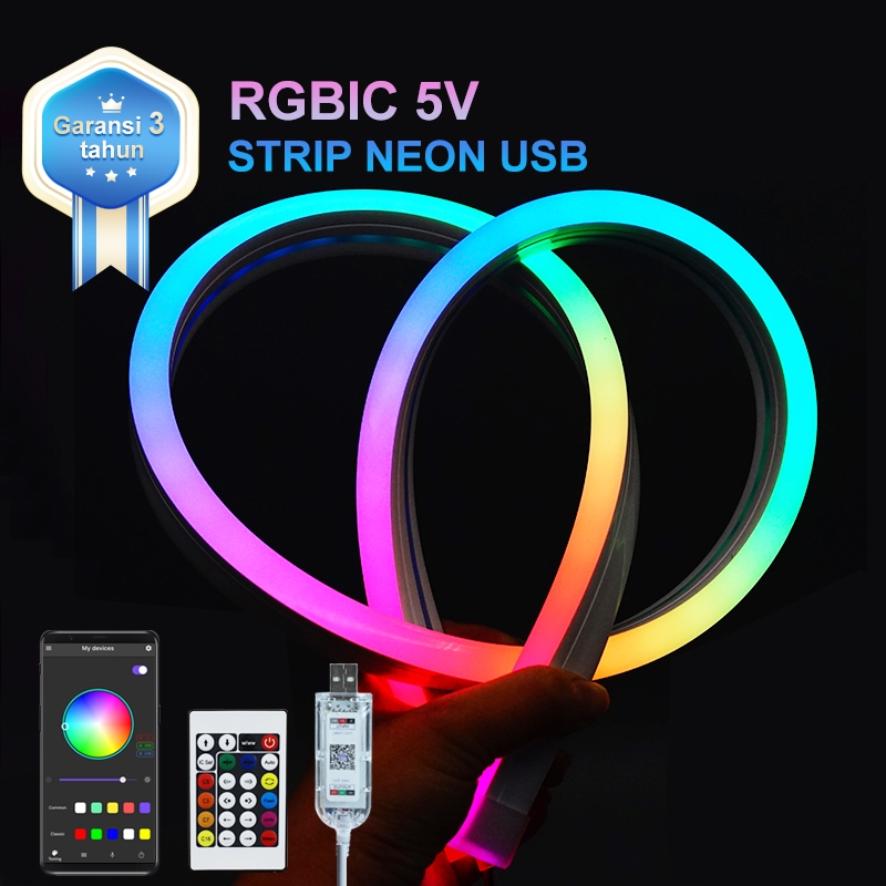 5 Volt RGB LED Light Remote Control and USB Interface Bluetooth Ambient ...