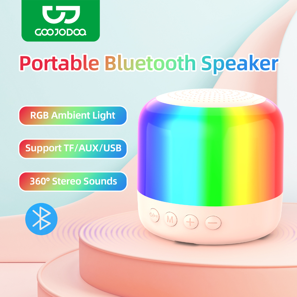 Goojodoq RGB Portable Bluetooth 5.3 Speaker 360-degree immersive sounds ...