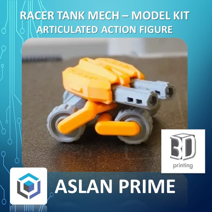 Racer TANK MECH MECHA MODEL KIT POSEABLE JOINT ACTION FIGURE 3D Print ...