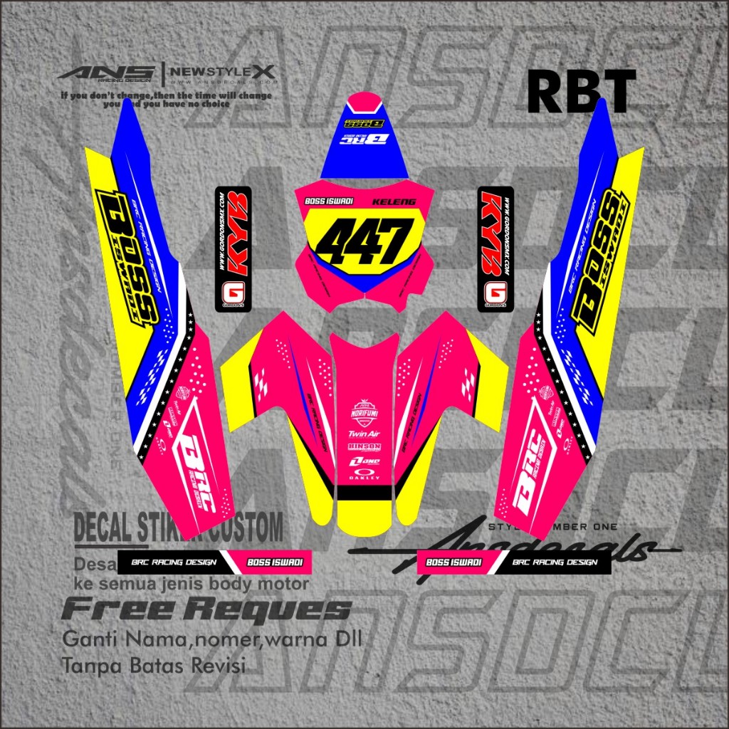 Decal RBT BODY JUPITER YAMAHA VEGA NEW FULL BODY NEWEST DECAL STICKER ...