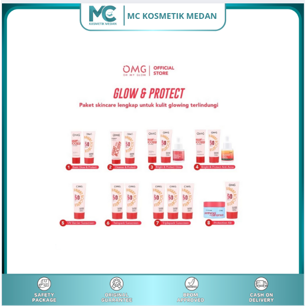 Omg-omg Oh My Glow BUNDLE! Bright Booster Super Glow Kit (Face Wash ...