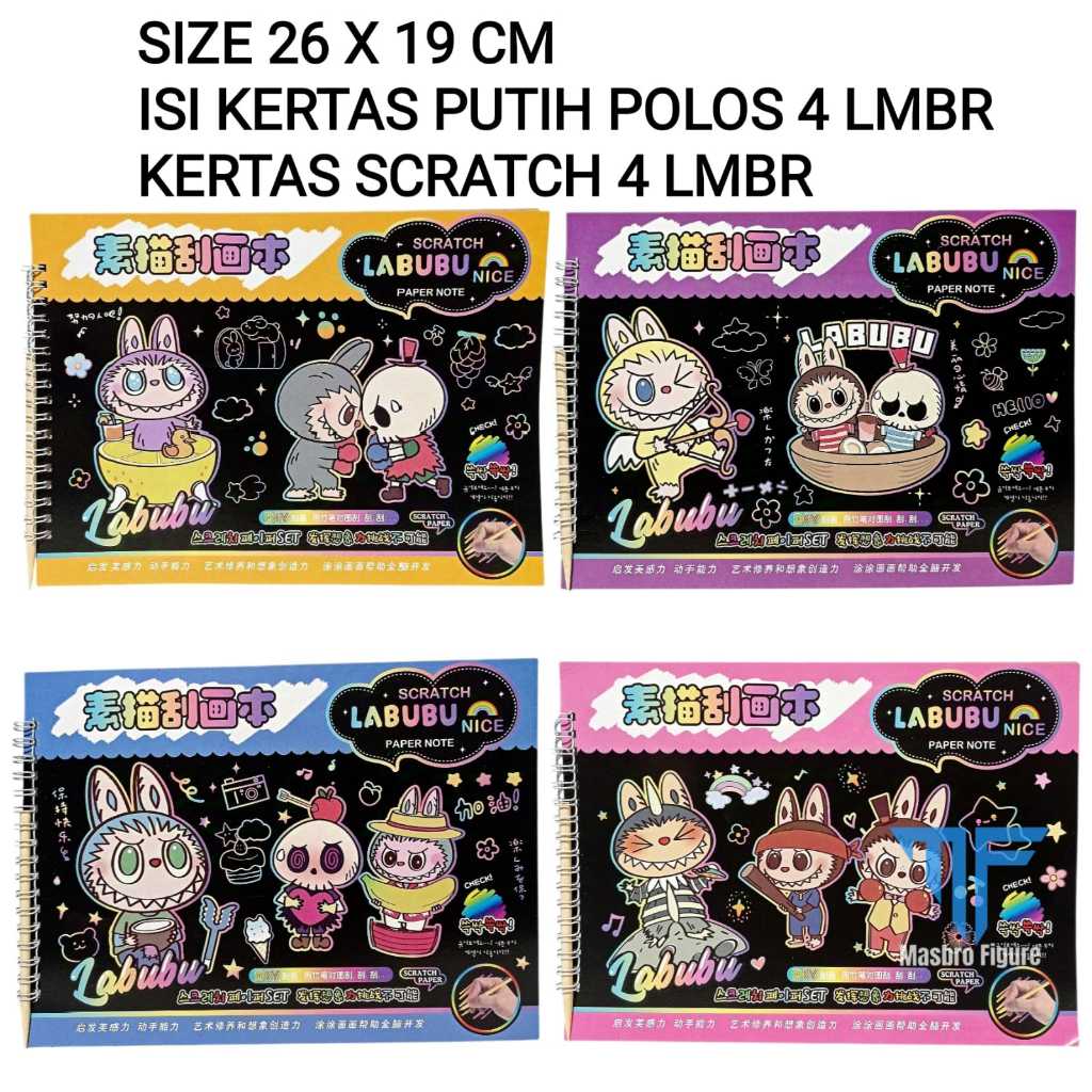 Labubu Scratch Paper Note LABUBU Drawing Book | Shopee Malaysia