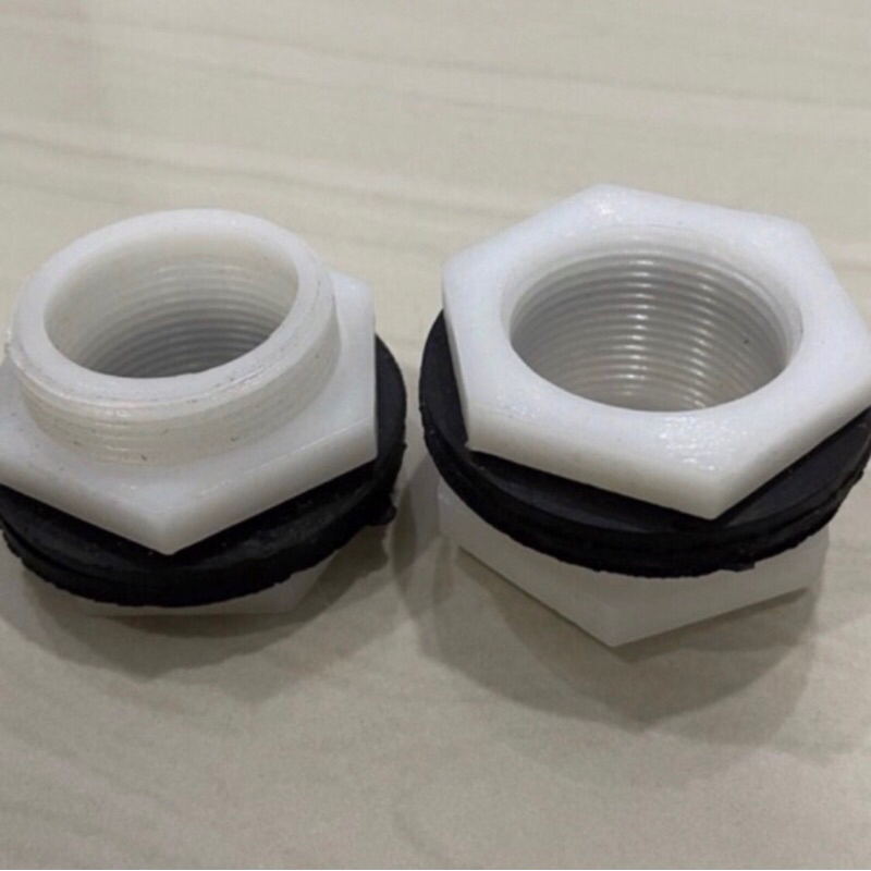 PRICE 1 piece // water tank nut 1-1/2" inch pvc plastic vring v ring ...