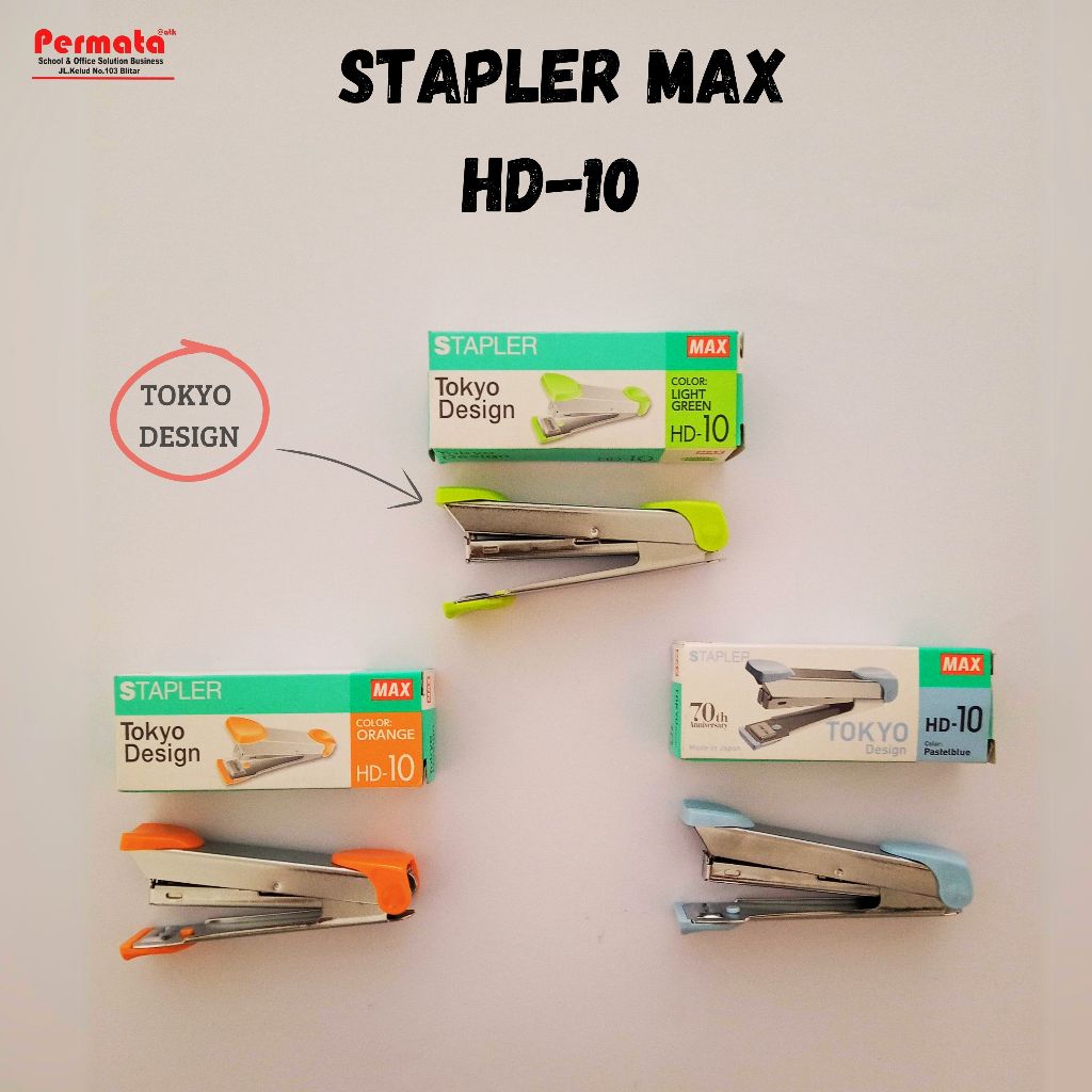 Stapler Staples Hekter Stapler max HD-10 ML/ Various Colors | Shopee ...