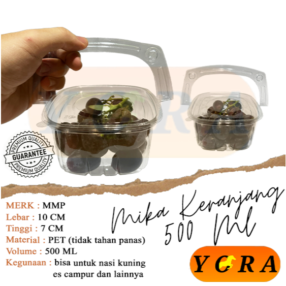 [10 SET] 500 ml carrying mica basket + spoon / carrying mica tray ...