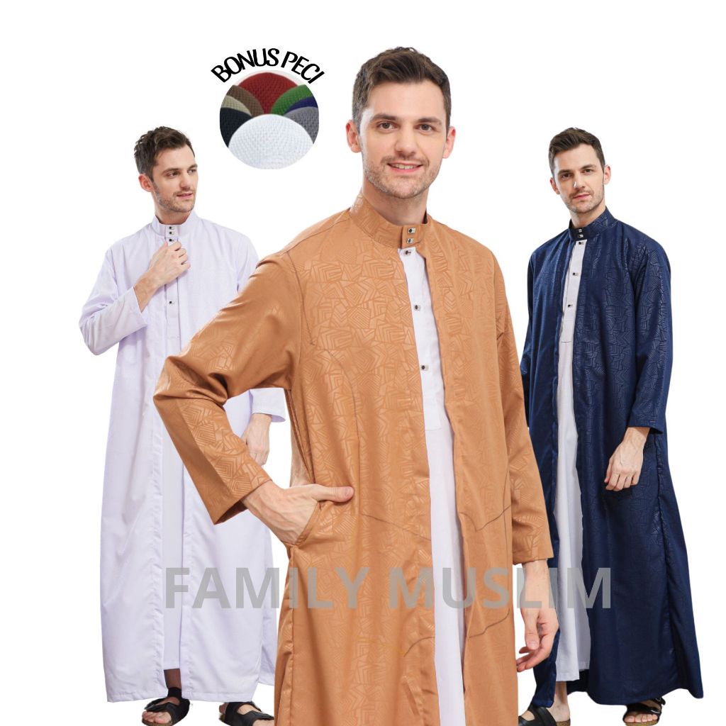 Premium long-sleeved luxury robe for adult men and teenagers, AL-AZHAR ...