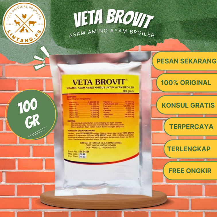 Veta Brovit 100 grams - Amino Acid Vitamins for Broiler Chickens 100 grams | Shopee Malaysia
