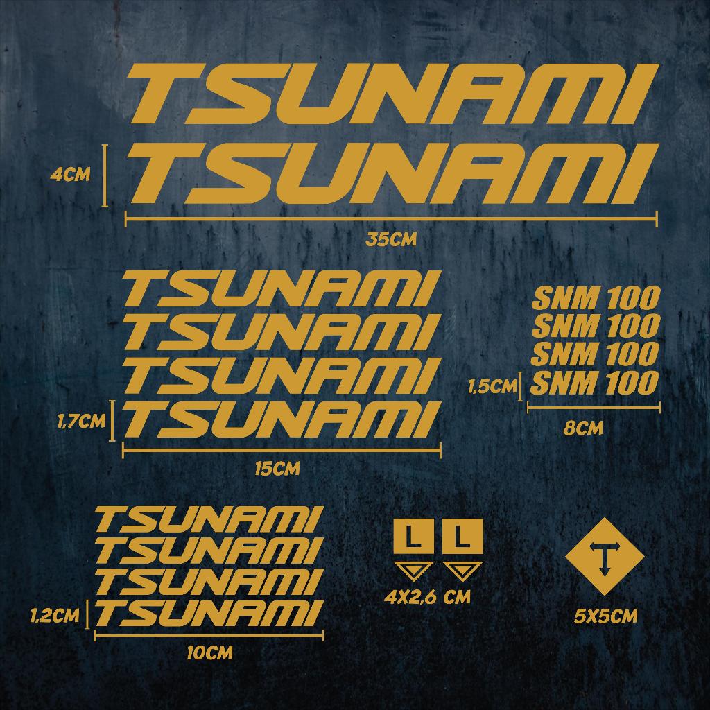Tsunami SNM 100 Bike Cutting Sticker Decal, Fixie Frame Sticker 1 Set ...