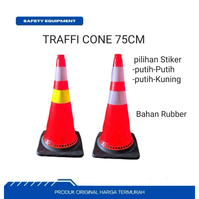 HITAM Traffic CONE Pvc HIGH 75 cm Flexible CONE TRAFFIC Safety Pvc ...