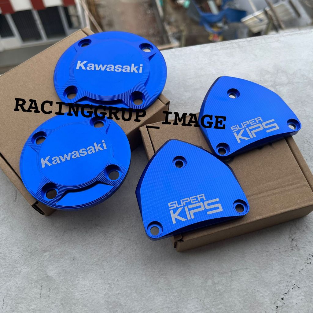 MESIN Blue ENGINE COVER ENGINE SET LEFT RIGHT KAWASAKI NINJA R RR SS ...